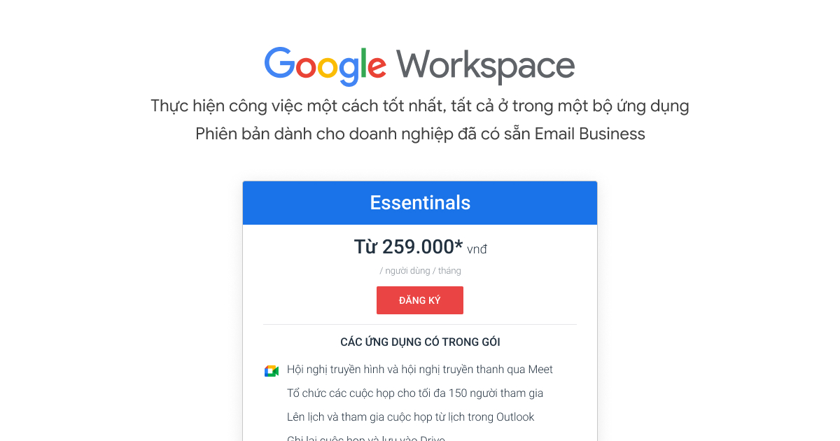 Google Workspace Essentials | GCS.vn