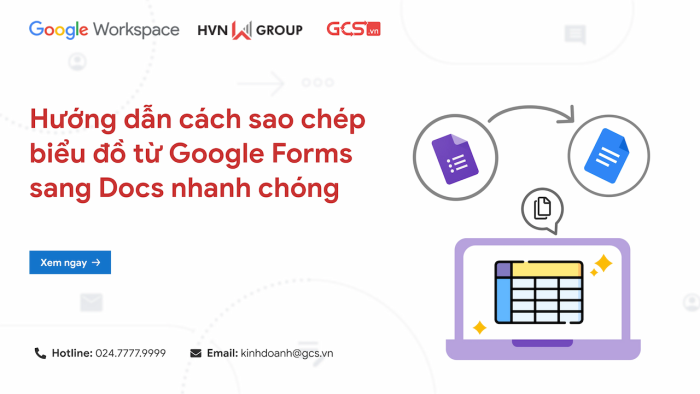 Hướng dẫn cách sao chép biểu đồ từ Google Forms sang Docs
