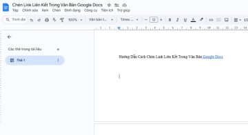 Hướng dẫn cách chèn link liên kết trong văn bản Google Docs